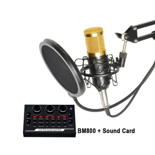 Bm800 Recording Microphone With V8 Sound Card Full Set - Littleman ...
