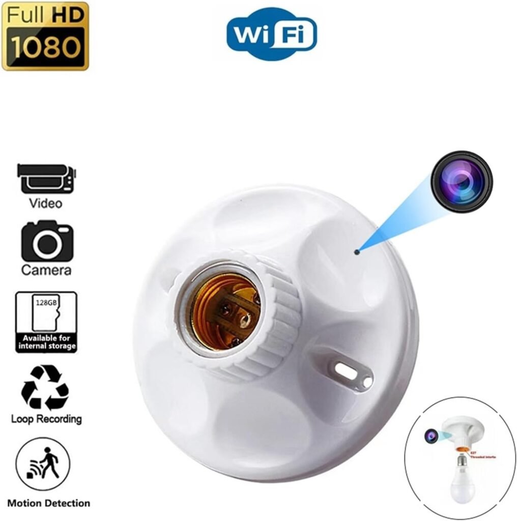 Wireless Spy Lamp Holder Camera With WIFI - Littleman Enterprise